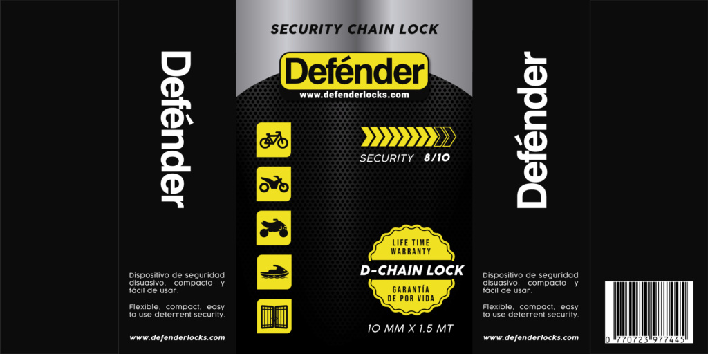 Cadena de seguridad Multiusos - Chain lock - Defénder